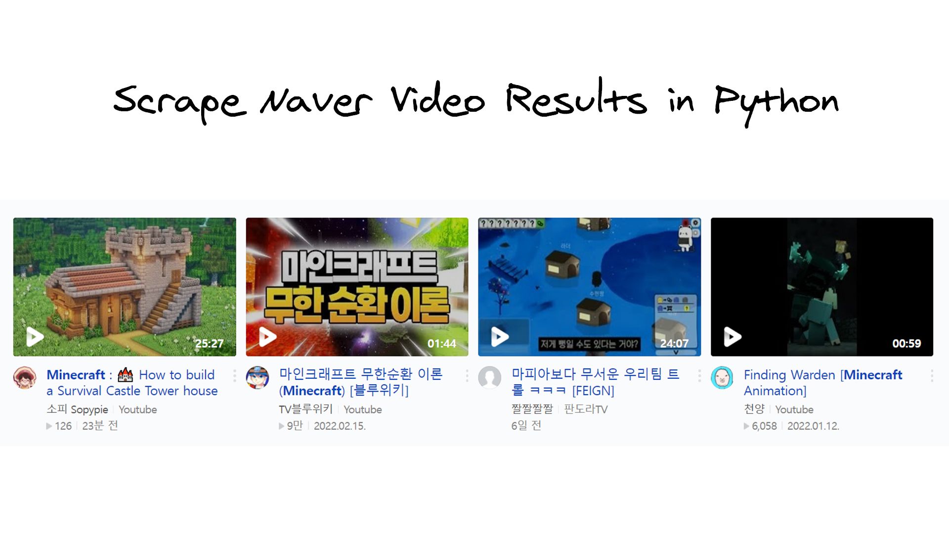 Scrape Naver Video Results in Python