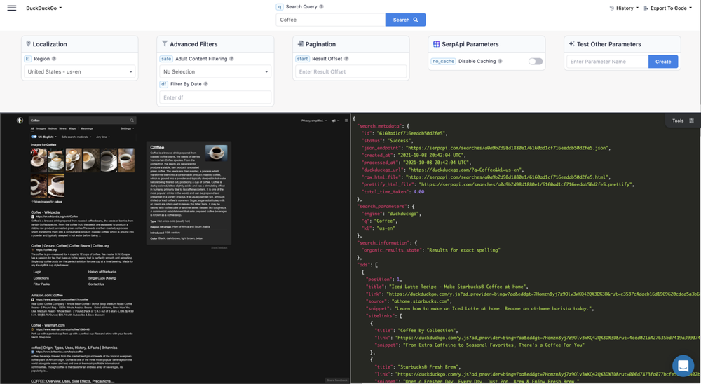 DuckDuckGo Search API for SerpApi