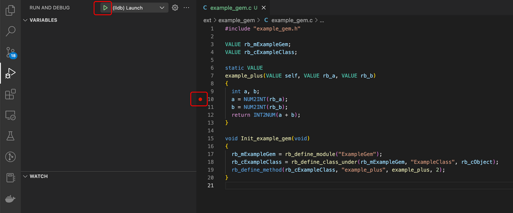 How to create Ruby C extension and debug in VS Code How to create Ruby C extension and debug in VS Code