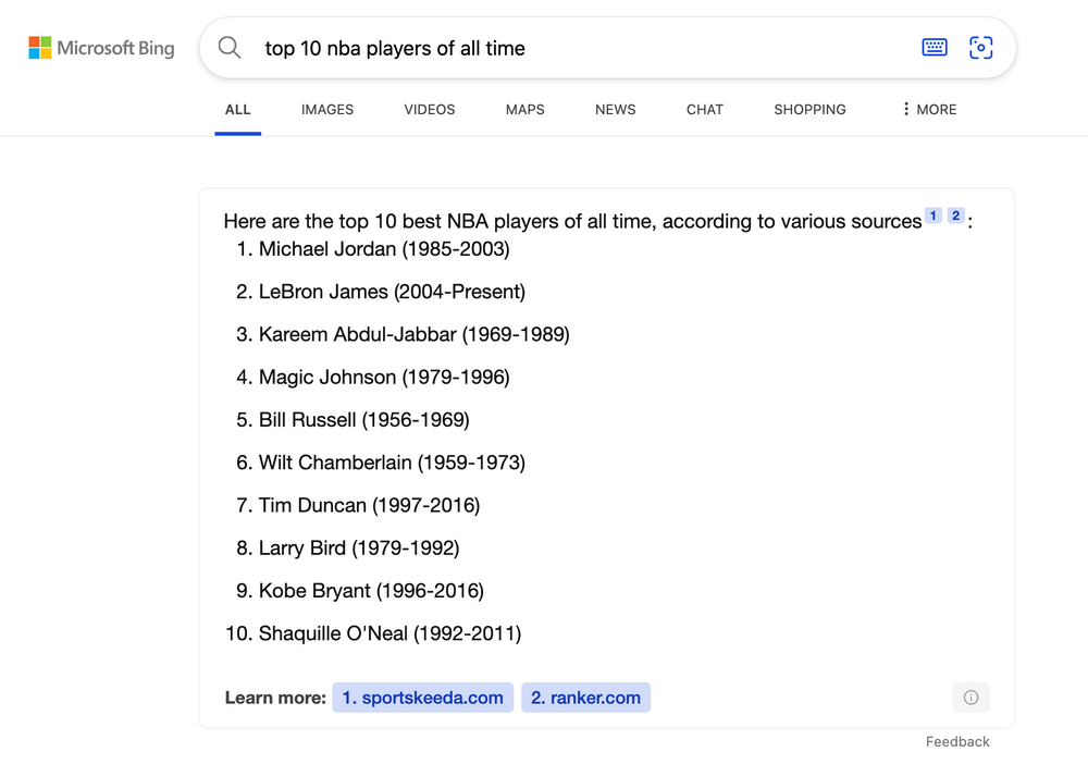 Scrape Bing Answer Box with Python