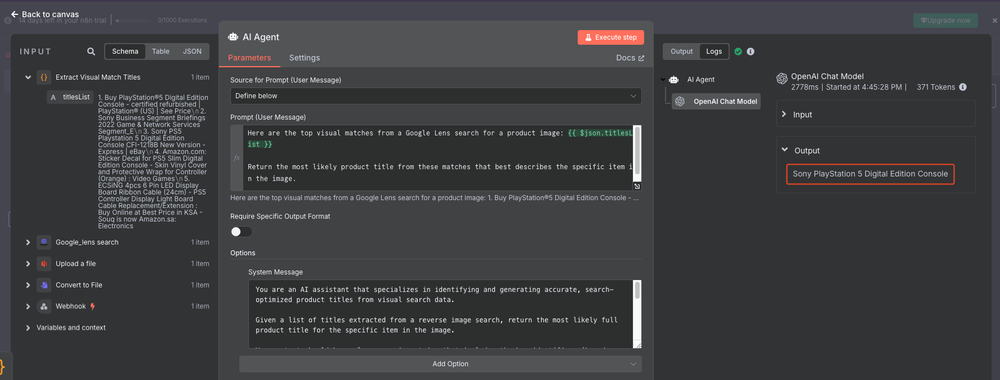 Searching eBay with AI and Automation using n8n