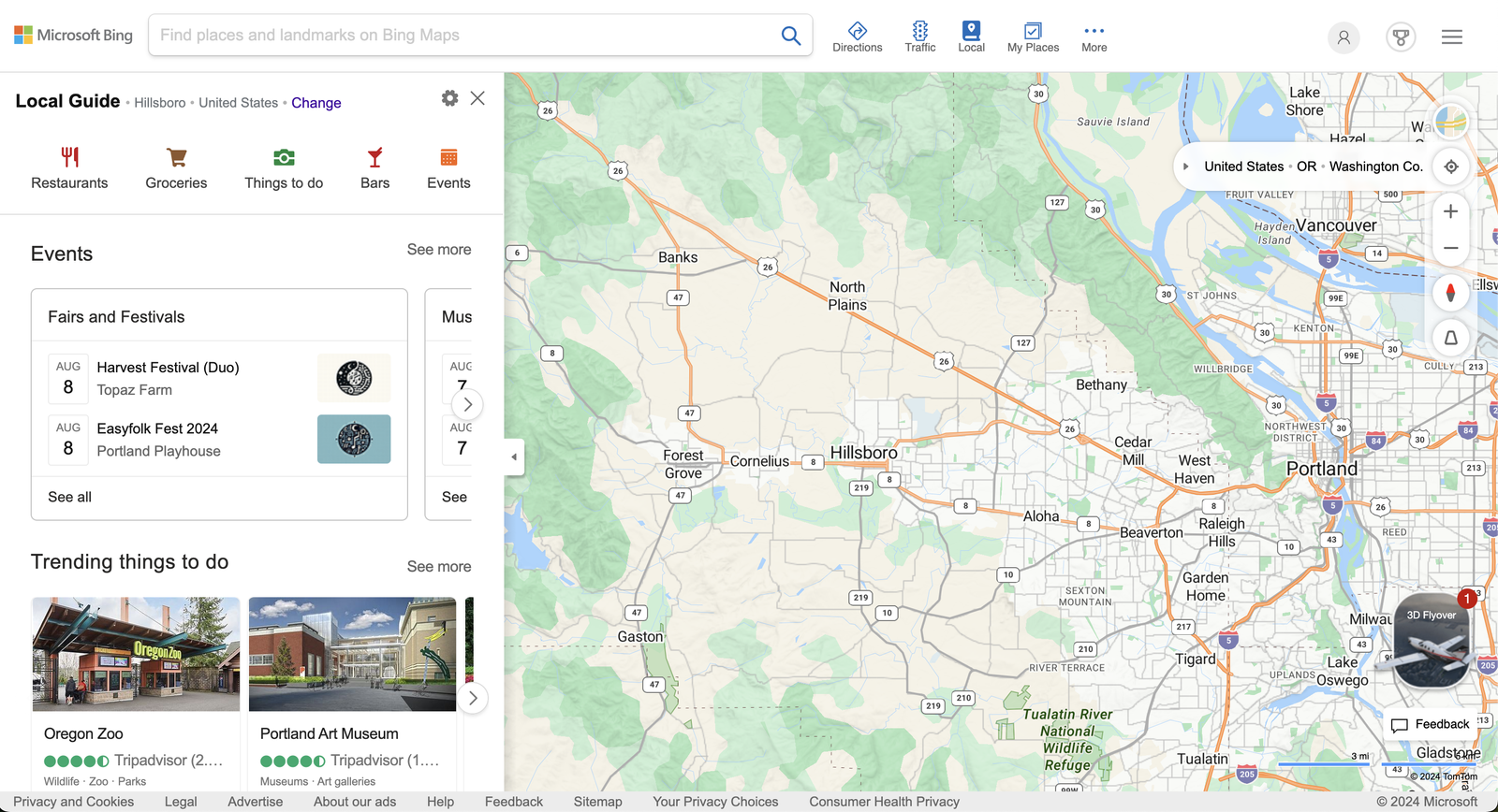 How to scrape data from Bing Maps