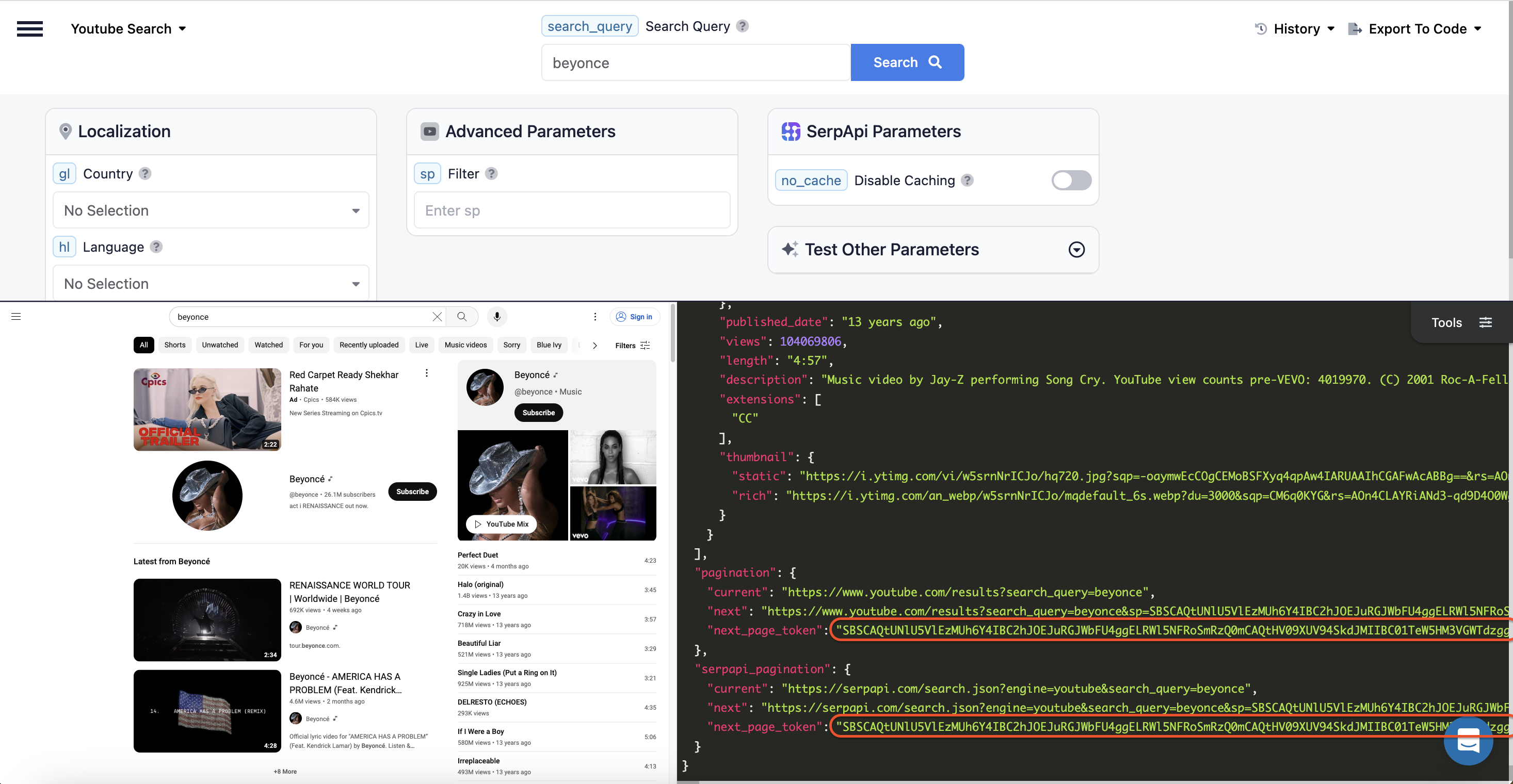 Paginating, Sorting, and Filtering with the YouTube API