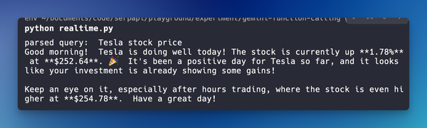 Access real-time data with Gemini API using Function Calling
