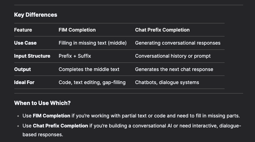 Explore DeepSeek API - Chat Completion and more